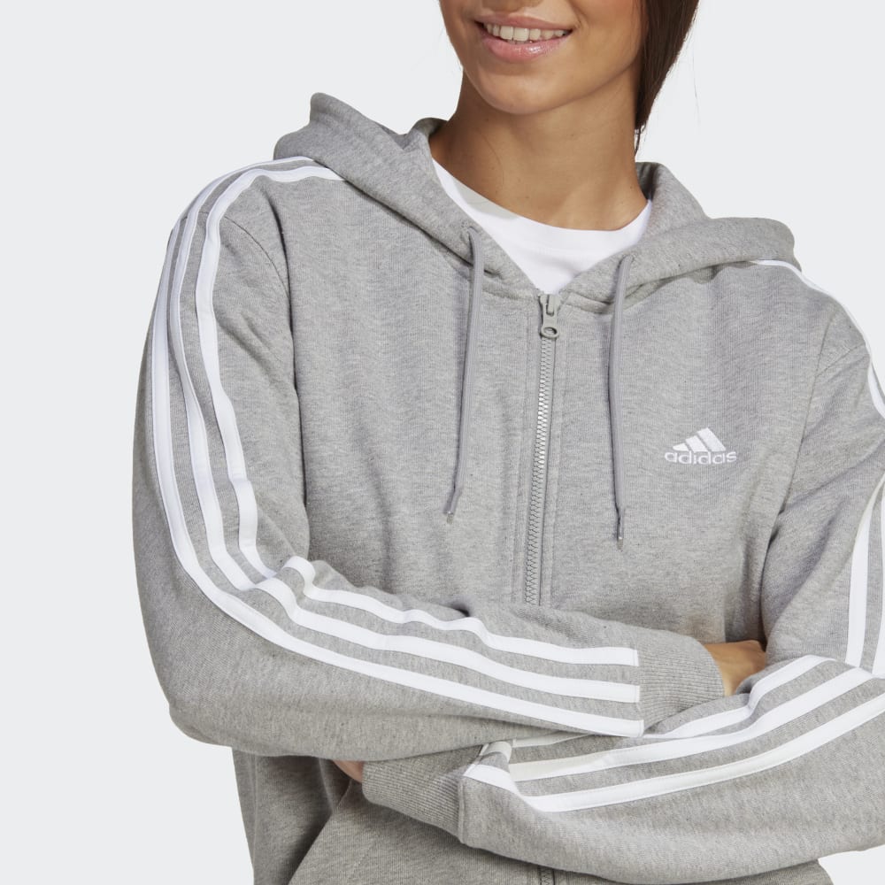 Blusa Adidas Com Zíper E Capuz Regular Essentials Feminina - Di Gaspi ...